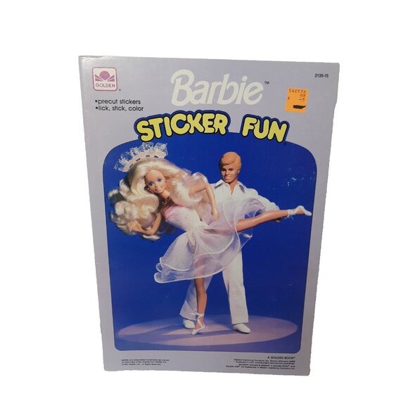 Toys | Vtg Golden Barbie Sticker Fun Coloring Book Coloring Fun 213515 ...